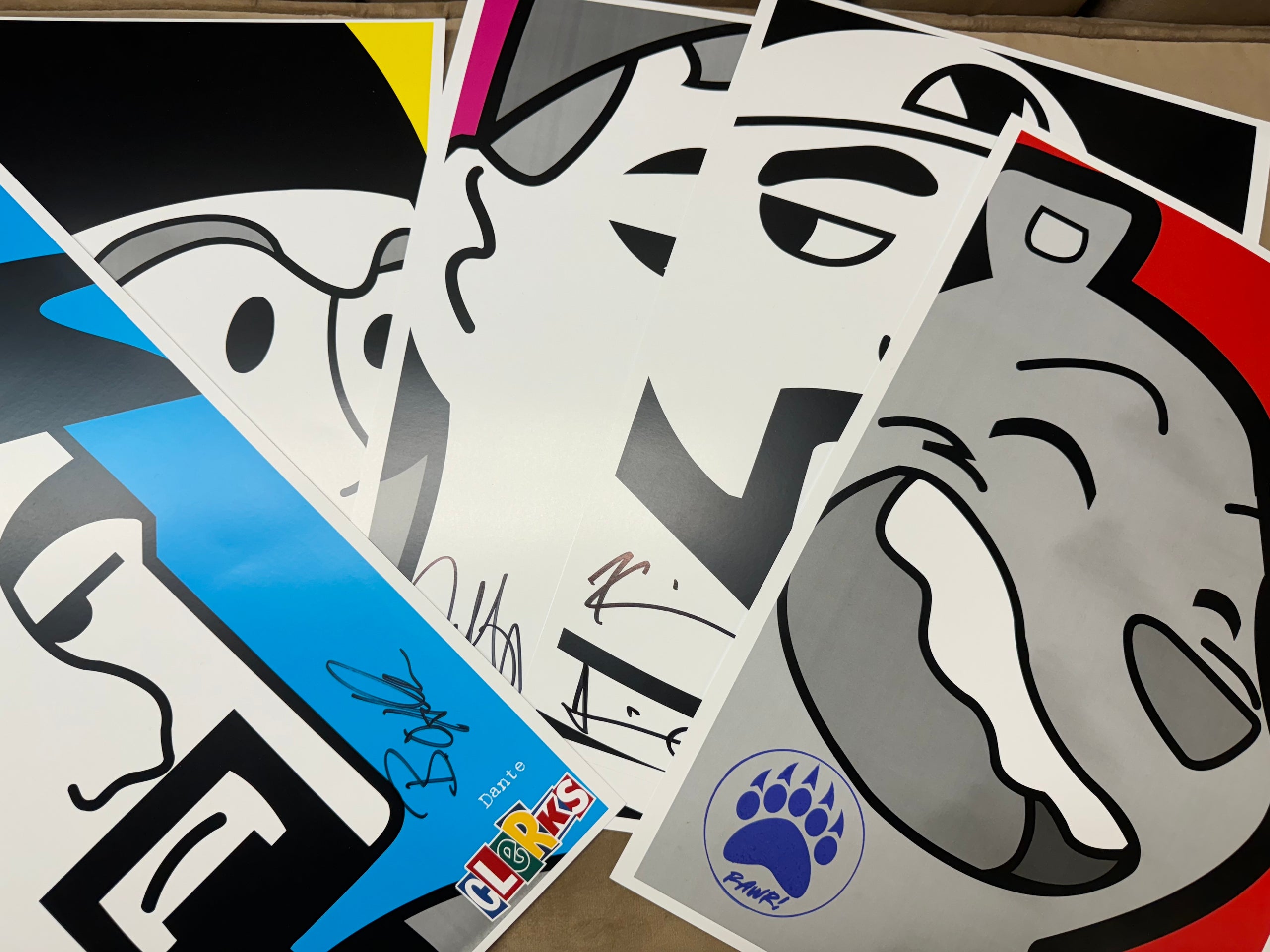 CLERKS Cartoon Poster Set - SIGNED by Everyone! | JAY AND SILENT BOB'S ...